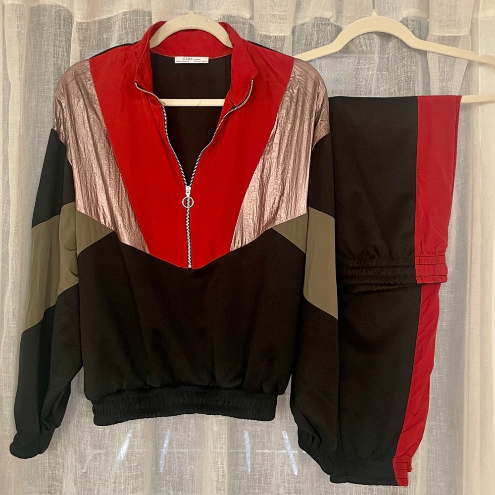 Zara 80s Colorblock Track Suit - Gem